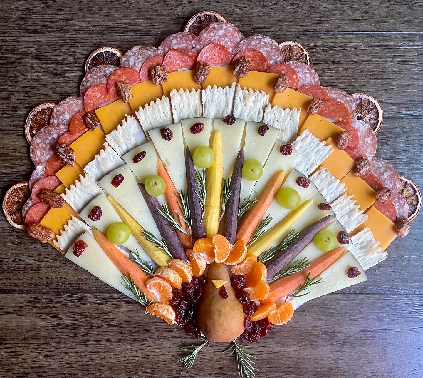 Gobble Up Fun: Crafting a Turkey-Shaped Charcuterie Board for ...